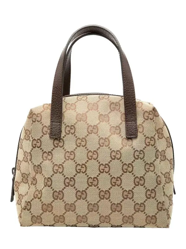 Gucci Mini Gg Canvas Balthus Handbag - Brown
