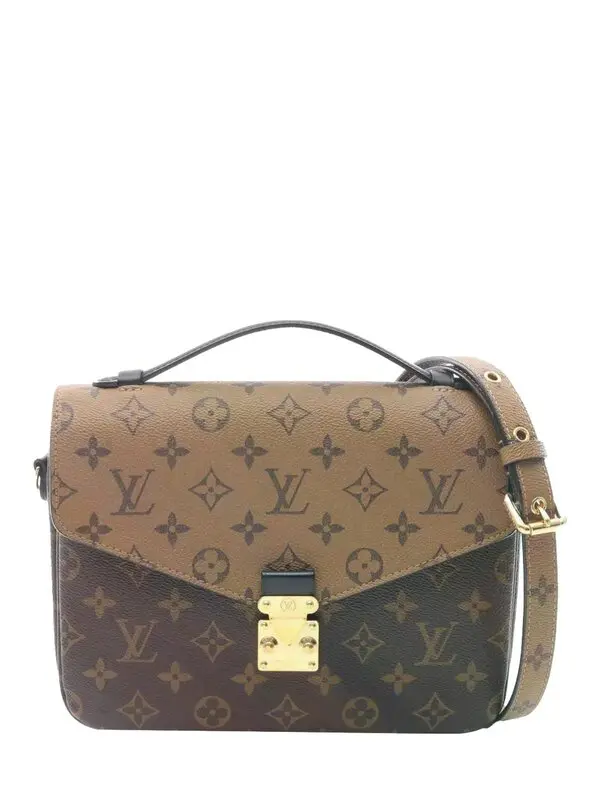 LOUIS VUITTON 2020 Monogram Reverse Pochette Metis Satchel - Brown