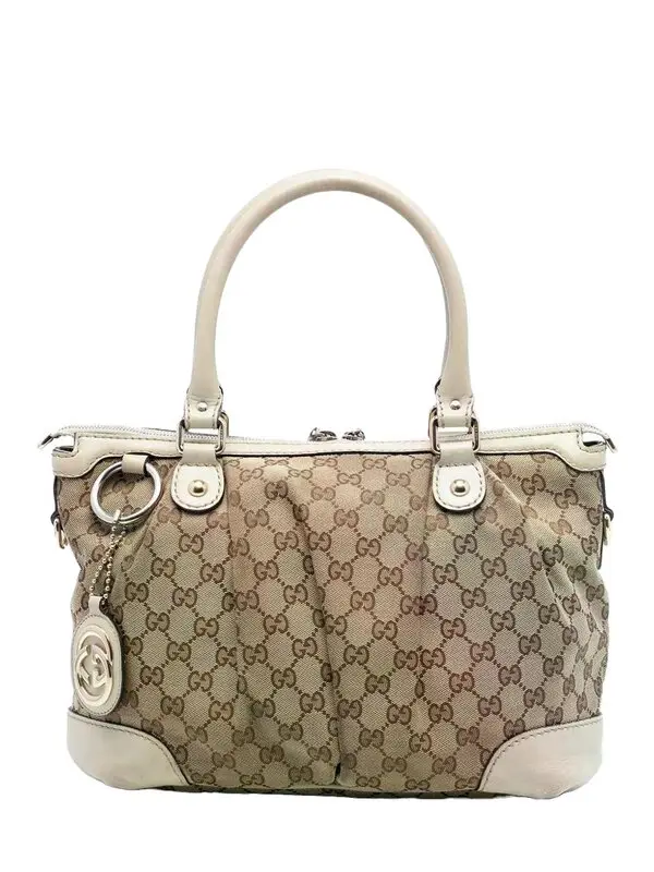 Gucci Gg Canvas Sukey Satchel - Brown