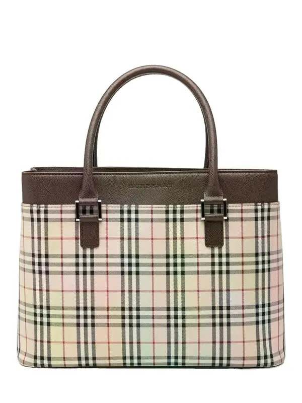Burberry House Check Canvas Tote Bag - Brown