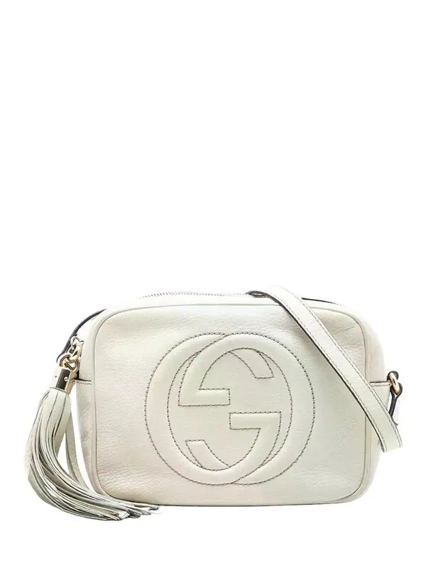 Gucci Leather Soho Disco Crossbody Bag - White