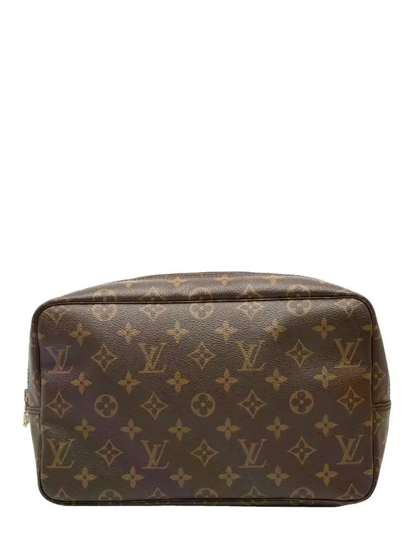 LOUIS VUITTON 1991 Monogram Trousse Toilette 28 Clutch - Brown