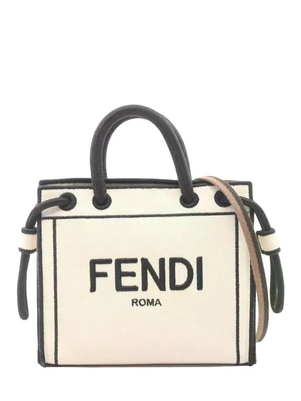 Fendi 2010-2025 Canvas Roma Tote Bag - Brown