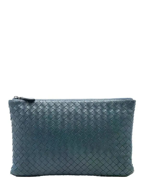 Bottega Veneta 2012-2026 Nappa Intrecciato Clutch - Blue