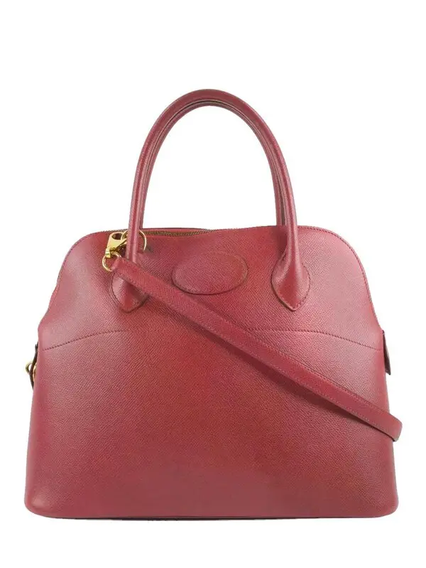 Hermès 1995 Courchevel Bolide 31 Satchel - Red