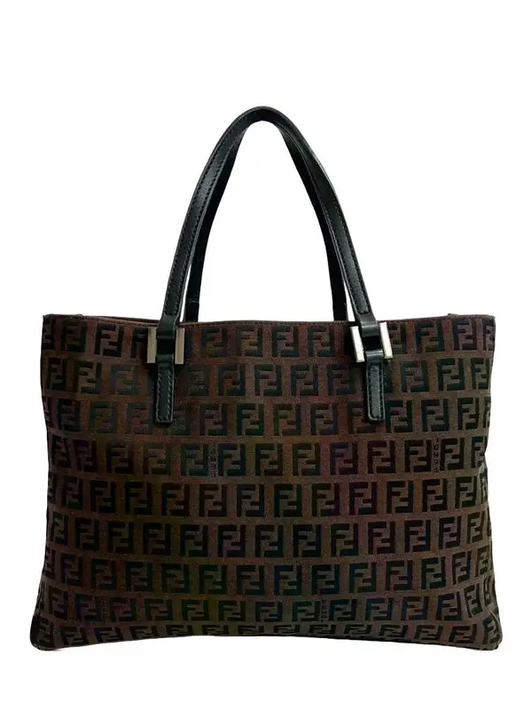 Fendi 2000-2010 Zucchino Canvas Tote Bag - Brown