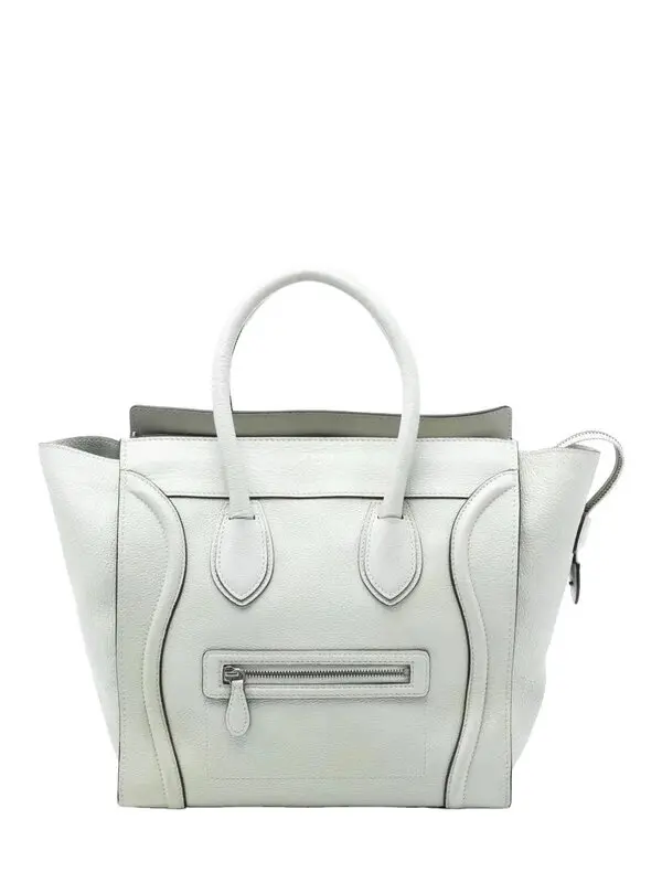 Celine 2012 Mini Calfskin Luggage Tote - White