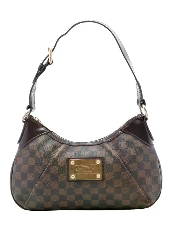 LOUIS VUITTON 2010 Damier Ebene Thames Pm Shoulder Bag - Brown