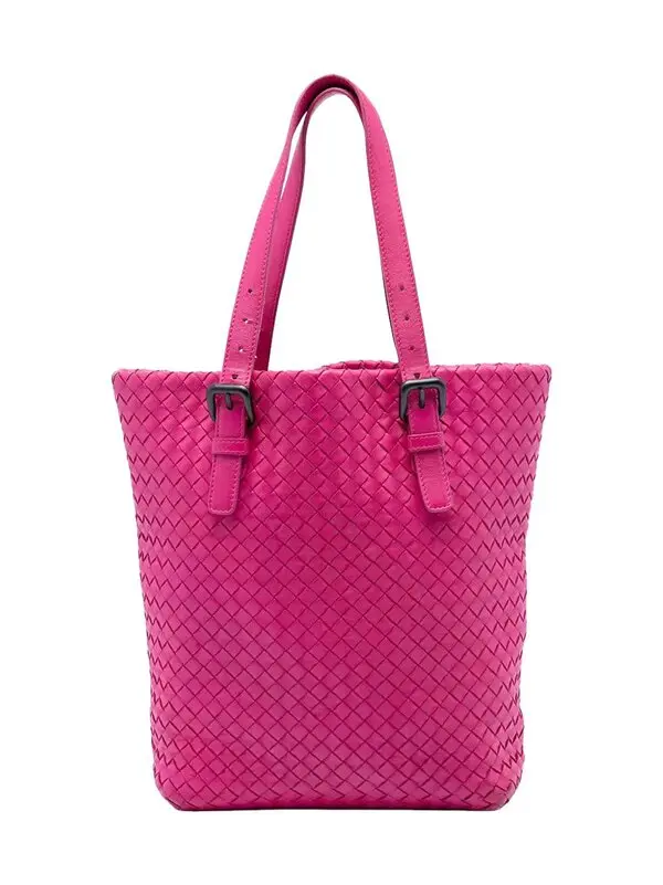 Bottega Veneta Nappa Intrecciato Tote Bag - Pink