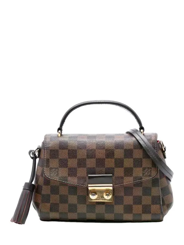 LOUIS VUITTON 2016 Damier Ebene Croisette Satchel - Brown