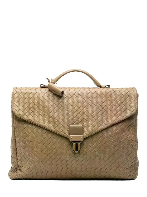 Bottega Veneta 2007 Nappa Intrecciato Business Bag - Brown