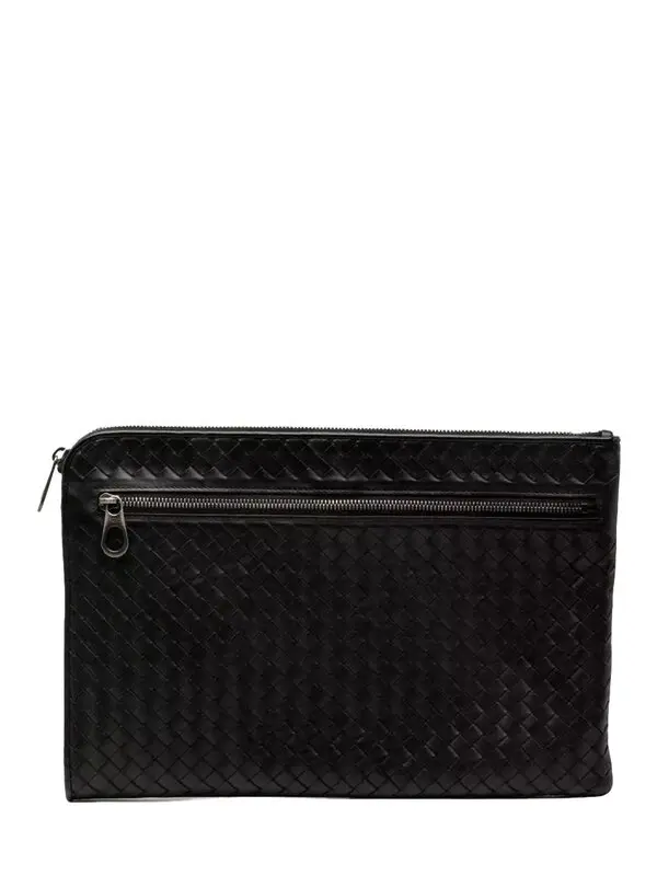 Bottega Veneta Nappa Intrecciato Clutch Bag - Black