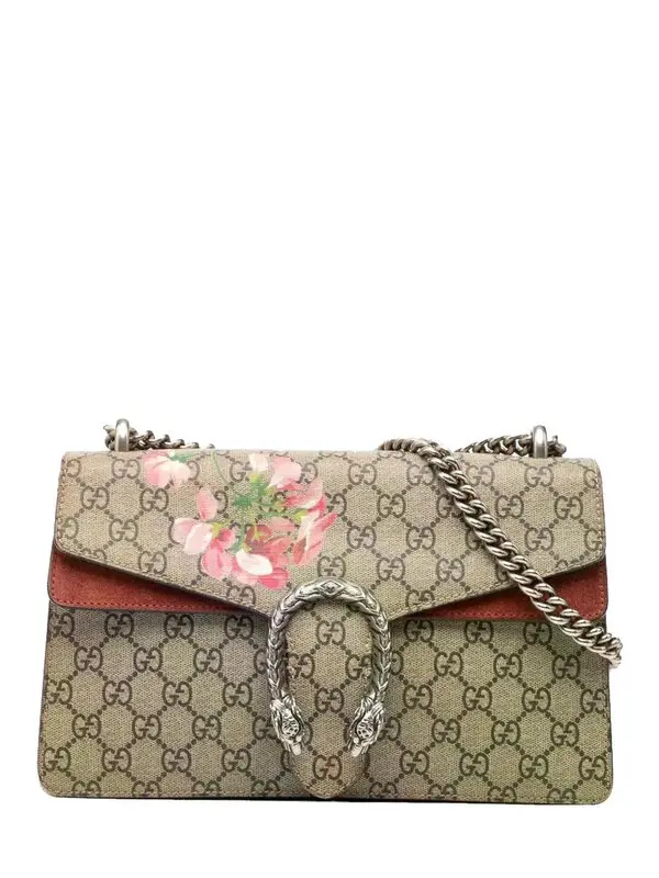 Gucci Small Gg Supreme Blooms Dionysus Shoulder Bag - Brown