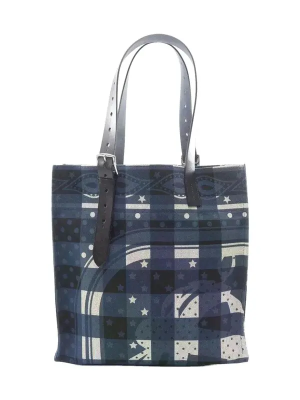 Hermès 2025 Toile And Vache Etriviere Shopping Tote - Blue