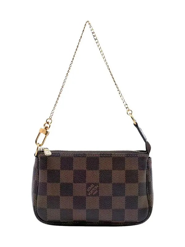 LOUIS VUITTON 2020 Damier Ebene Mini Pochette Accessoires - Brown
