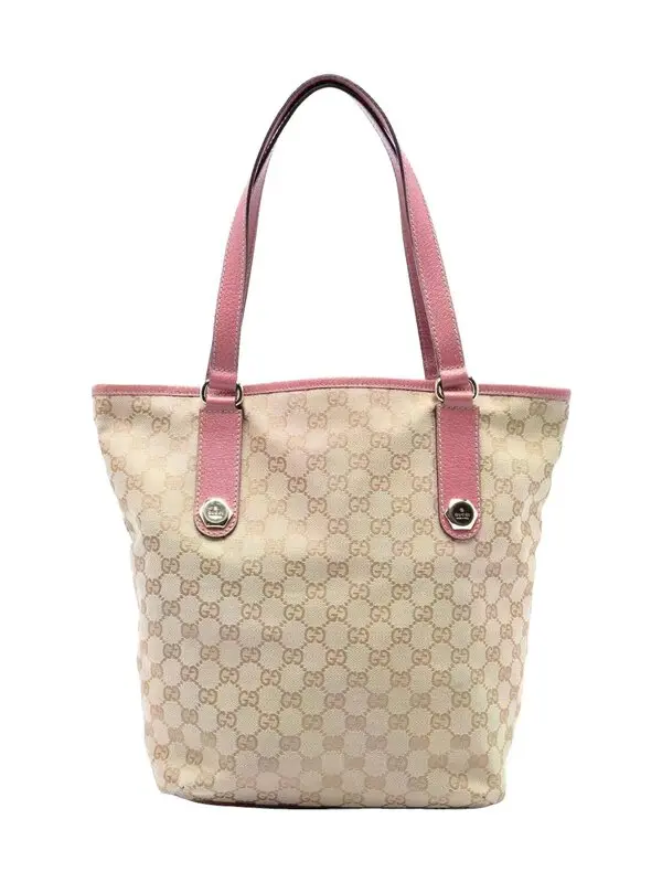 Gucci Gg Canvas Charmy Tote Bag - Brown
