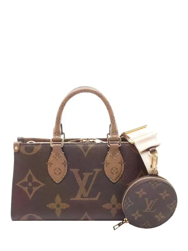 LOUIS VUITTON Monogram Reverse Onthego East West Satchel - Brown
