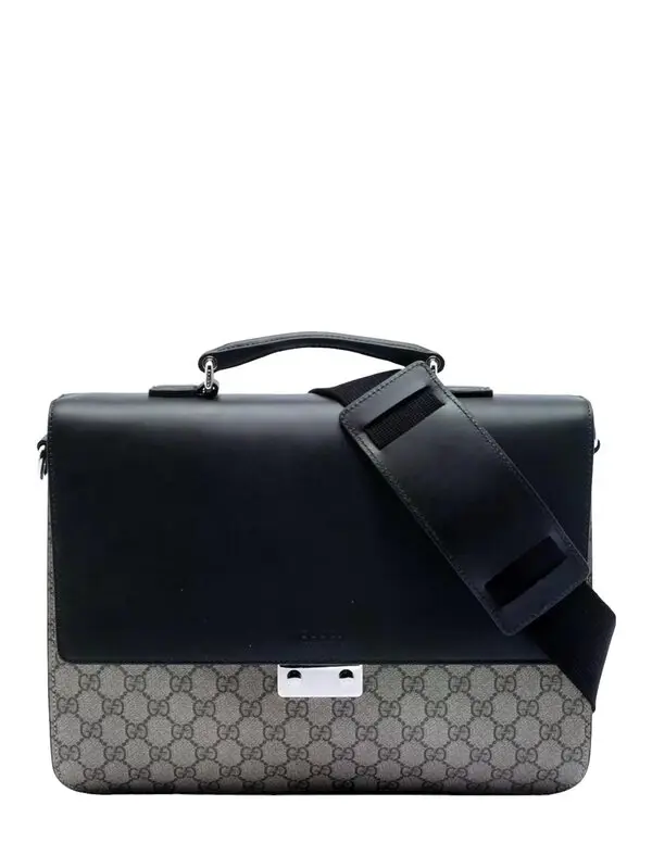 Gucci Gg Supreme Briefcase - Brown