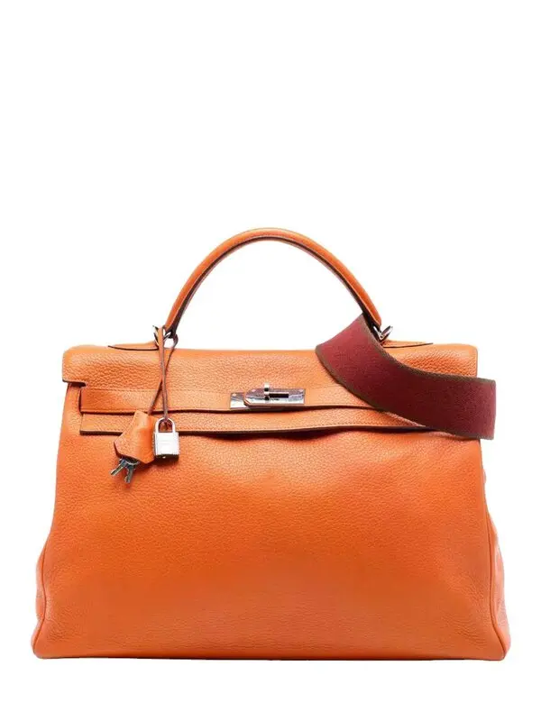 Hermès 2010 Togo Kelly Ii Retourne 40 Satchel - Orange