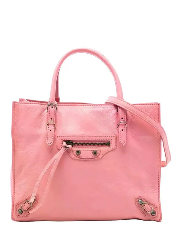 Balenciaga 2013 Mini Leather Papier A4 Satchel - Pink