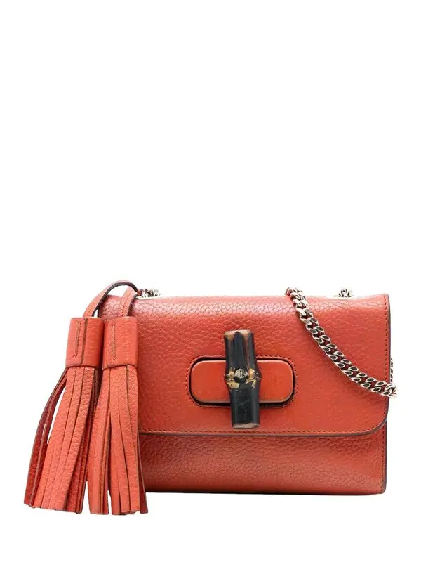 Gucci Miss Bamboo Crossbody Bag - Orange