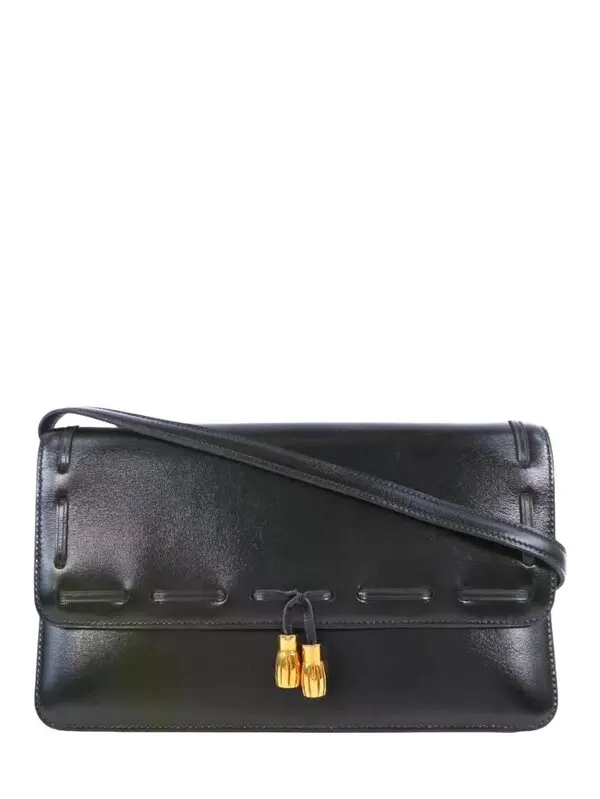 Hermès 1985 Calfskin Tassel Shoulder Bag - Black