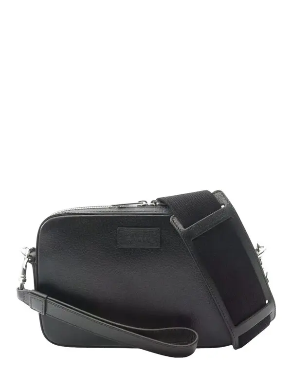 Gucci Leather Gg Crossbody Bag - Black