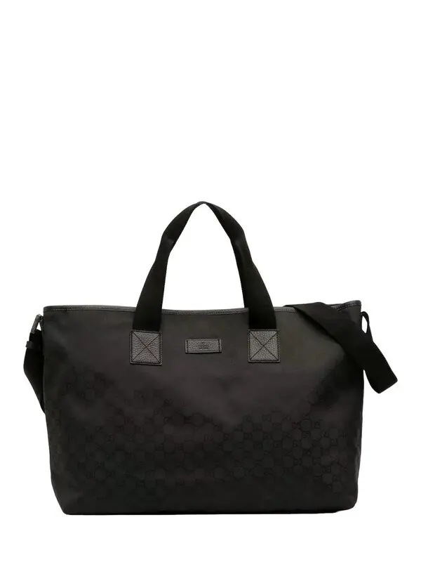 Gucci Gg Canvas Satchel - Black