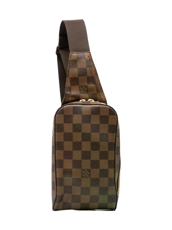 LOUIS VUITTON 2005 Damier Ebene Geronimos Crossbody Bag - Brown
