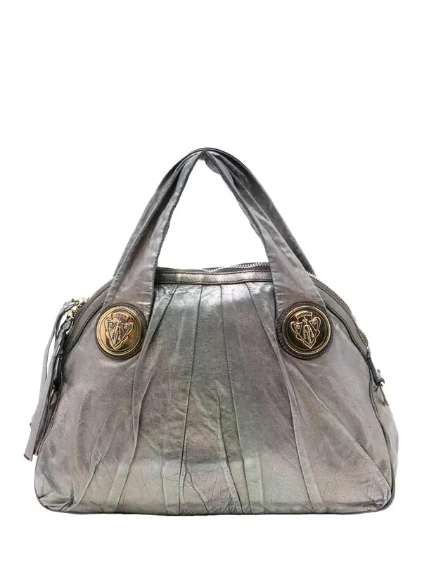 Gucci Large Metallic Leather Hysteria Satchel - Gold