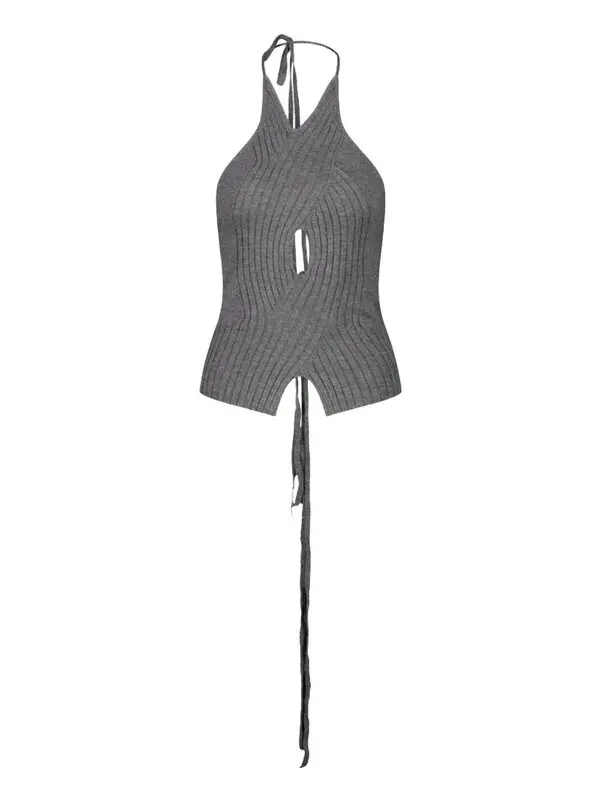 SRVC STUDIO Halterneck Tank Top - Grey