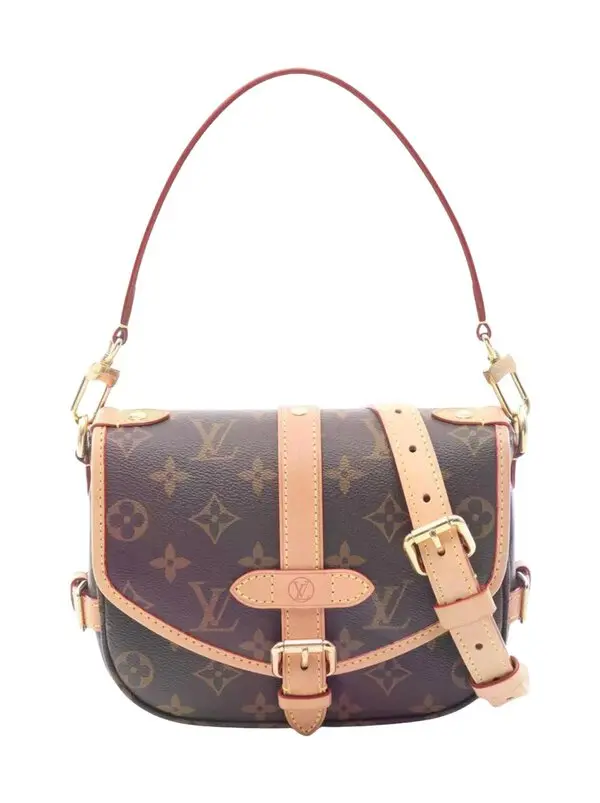 LOUIS VUITTON Monogram Saumur Bb Crossbody Bag - Brown