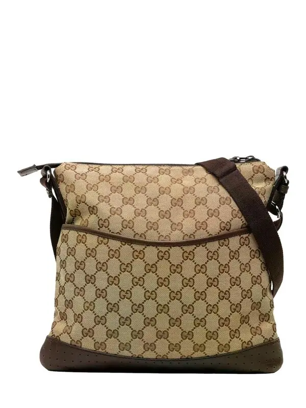 Gucci Gg Canvas Crossbody Bag - Brown