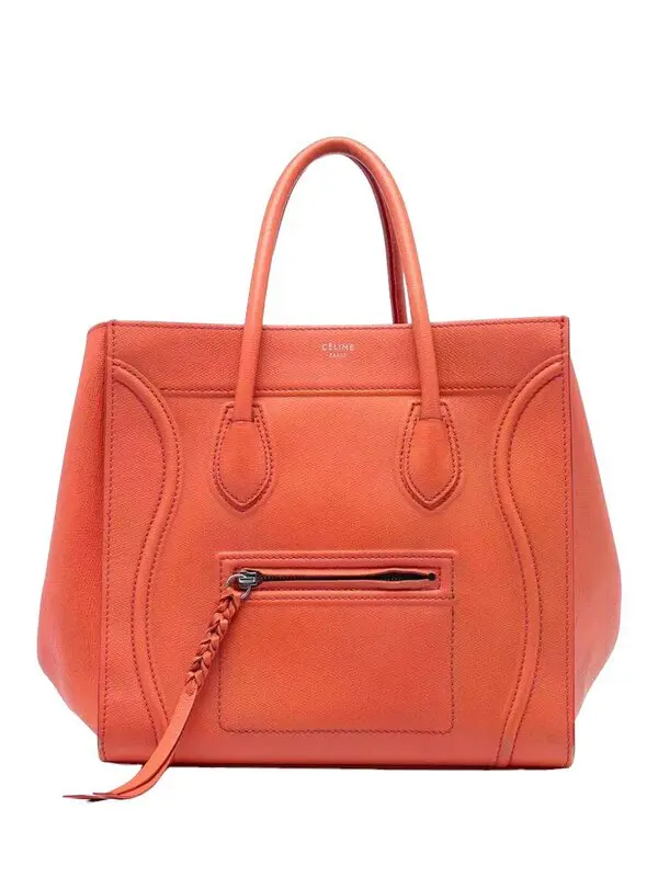 Celine 2013 Medium Leather Phantom Luggage Tote Bag - Orange