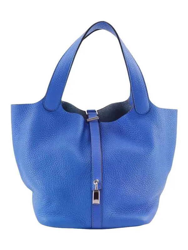 Hermès Clemence Picotin Lock 22 Handbag - Blue