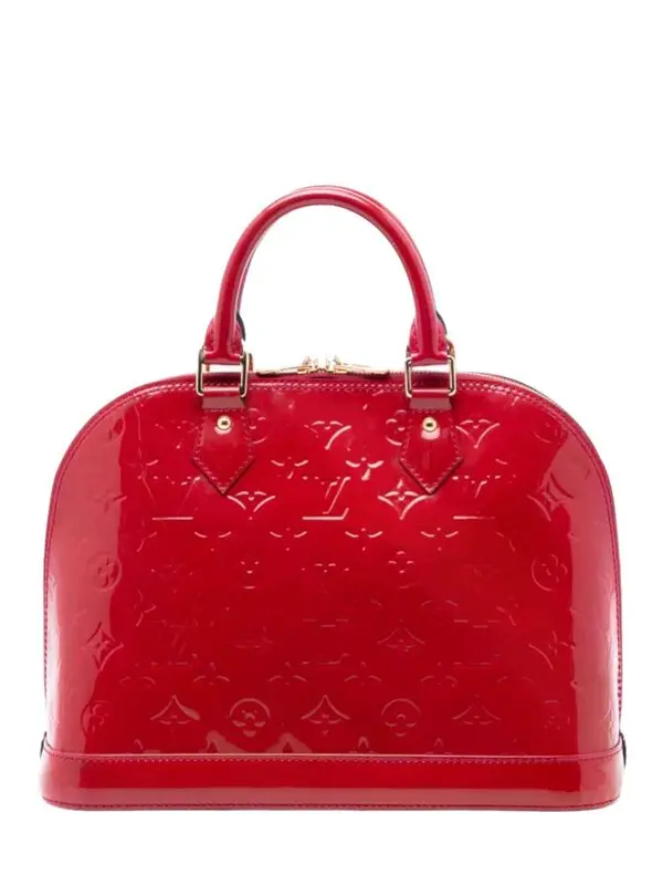 LOUIS VUITTON 2014 Monogram Vernis Alma Pm Handbag - Red