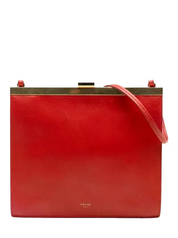 Celine 2017 Mini Smooth Calfskin Clasp Bag - Red