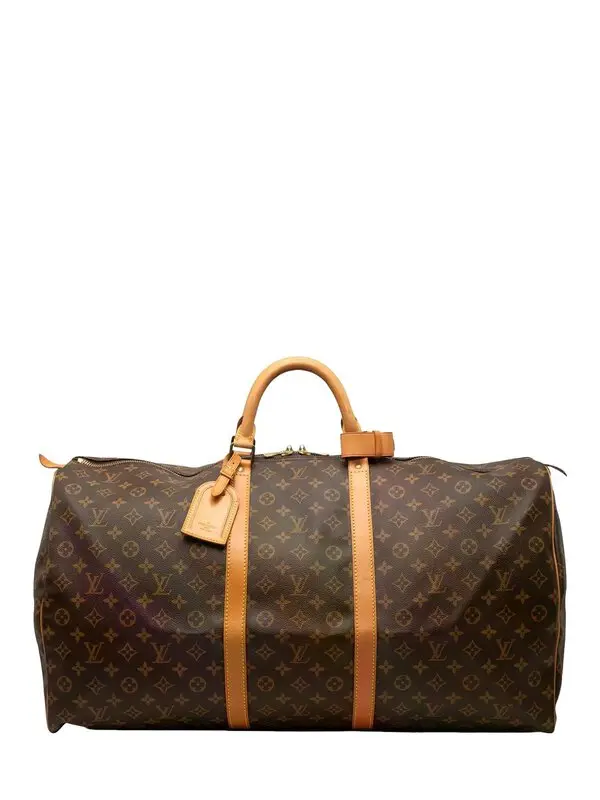 LOUIS VUITTON 1995 Monogram Keepall 60 Travel Bag - Brown