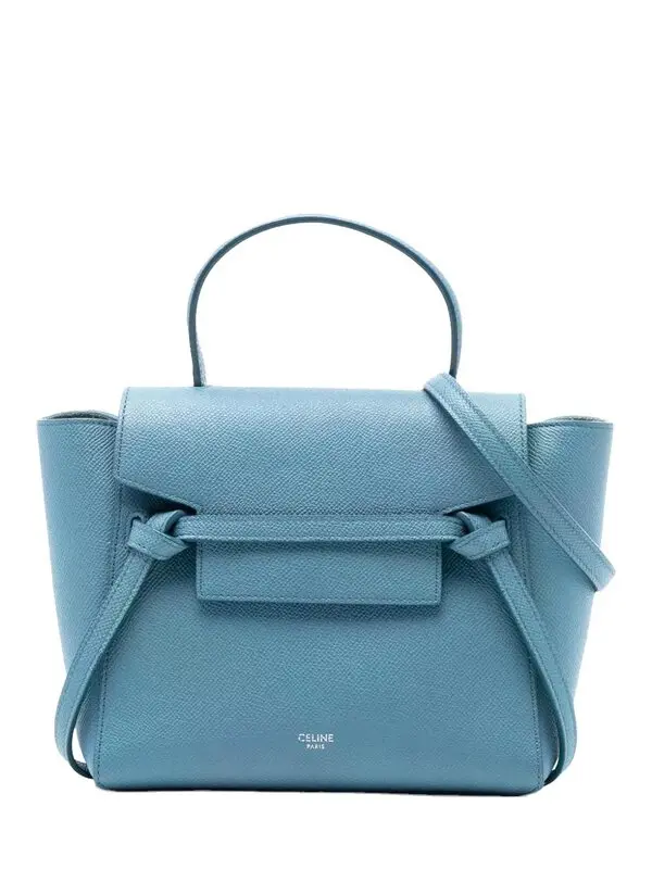 Celine 2019 Nano Grained Calfskin Belt Bag Satchel - Blue