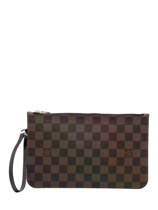 LOUIS VUITTON Damier Ebene Neverfull Mm Pouch - Brown