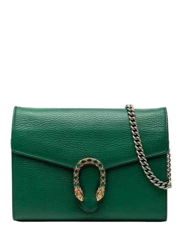 Gucci Leather Dionysus Wallet On Chain - Green