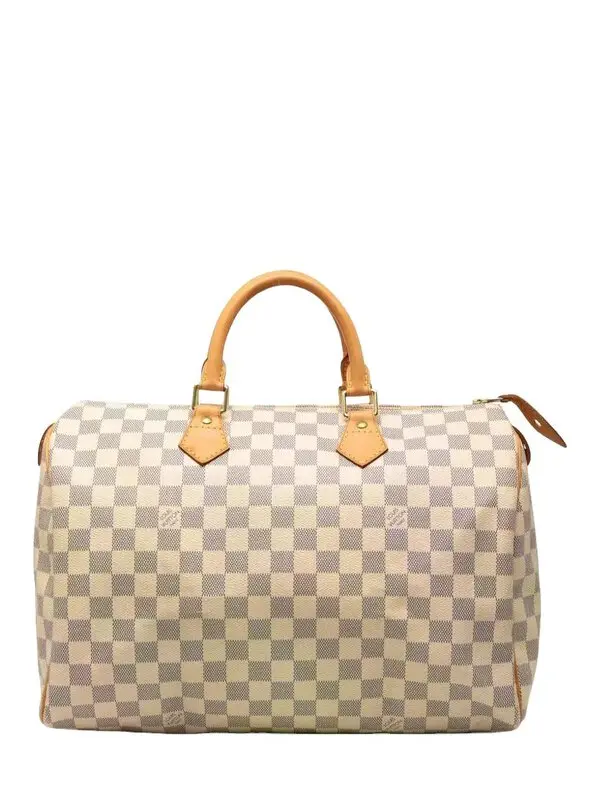 LOUIS VUITTON 2011 Damier Azur Speedy 35 Boston Bag - White
