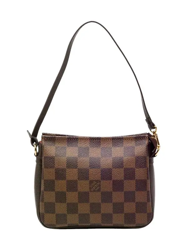 LOUIS VUITTON 2001 Damier Ebene Trousse Pochette Handbag - Brown