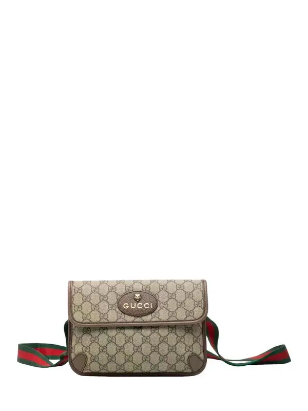 Gucci Gg Supreme Web Neo Vintage Belt Bag - Brown