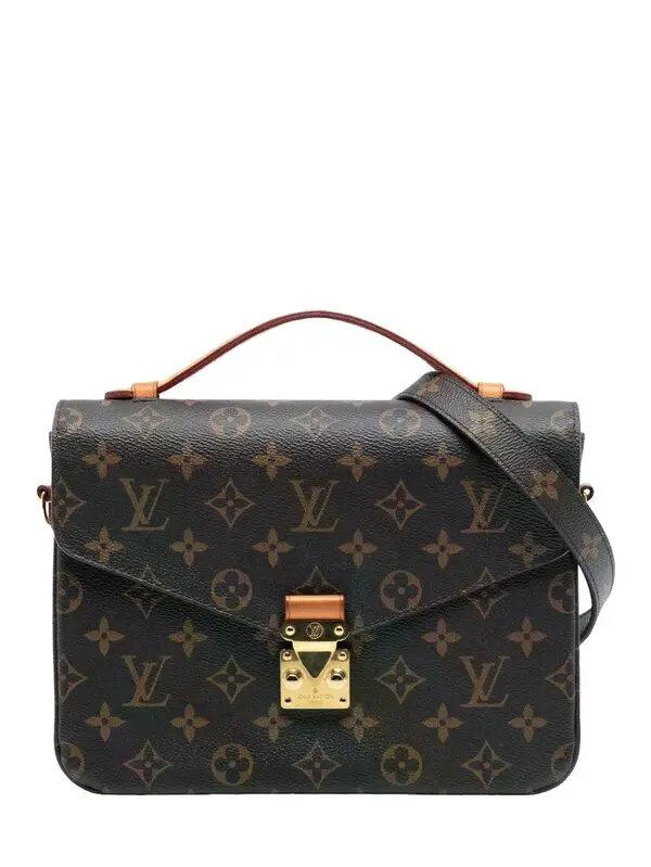 LOUIS VUITTON 2016 Monogram Pochette Metis Satchel - Brown