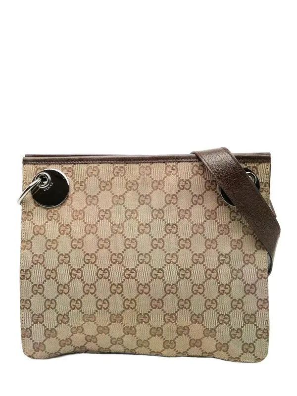 Gucci Gg Canvas Eclipse Crossbody Bag - Brown