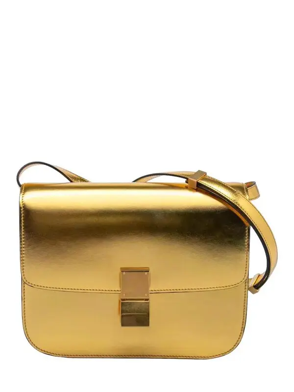Celine 2000-2025 Medium Classic Box Crossbody Bag - Gold
