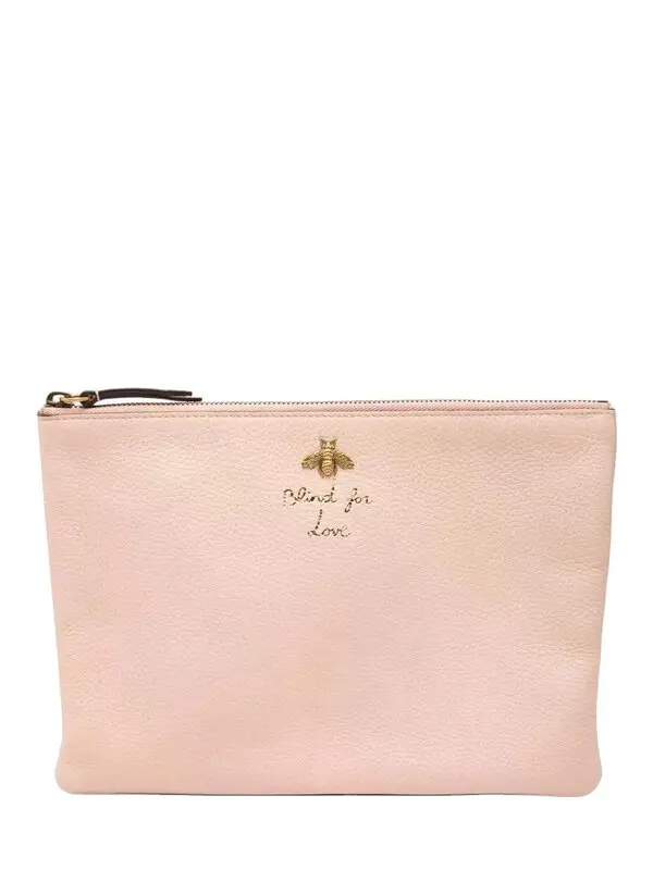 Gucci Leather Clutch Bag - Pink