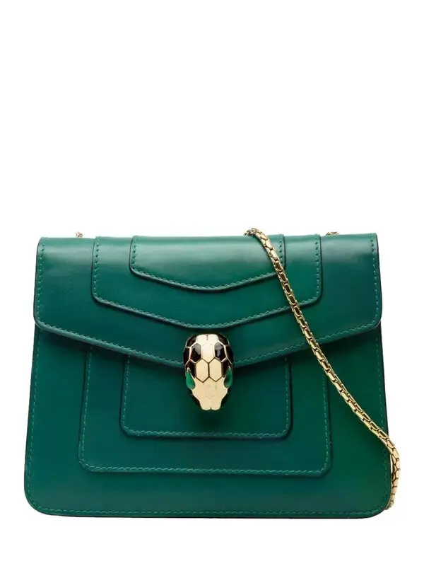 BVLGARI Small Serpenti Forever Chain Crossbody Bag - Green