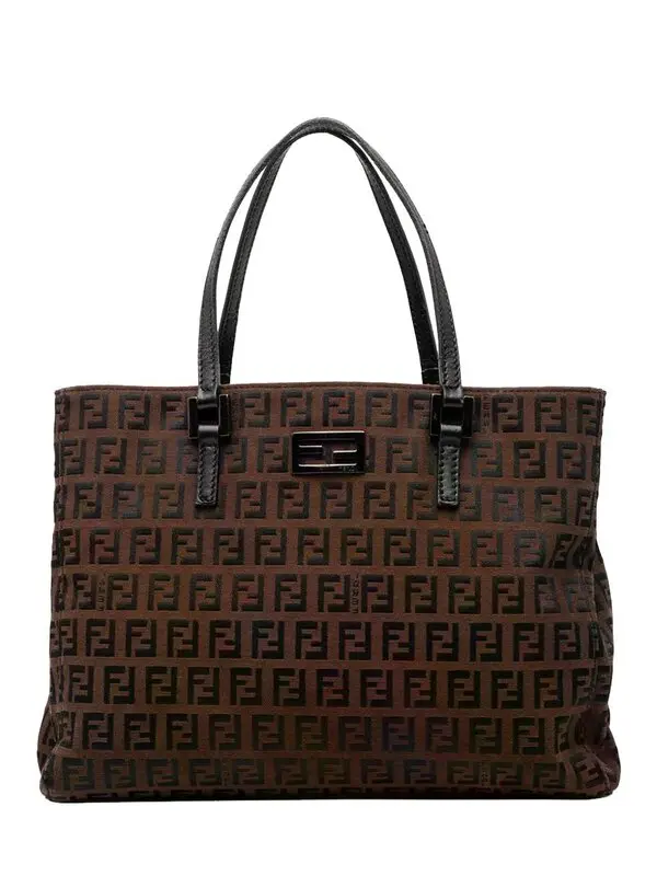 Fendi 2000-2010 Zucchino Canvas Tote Bag - Brown